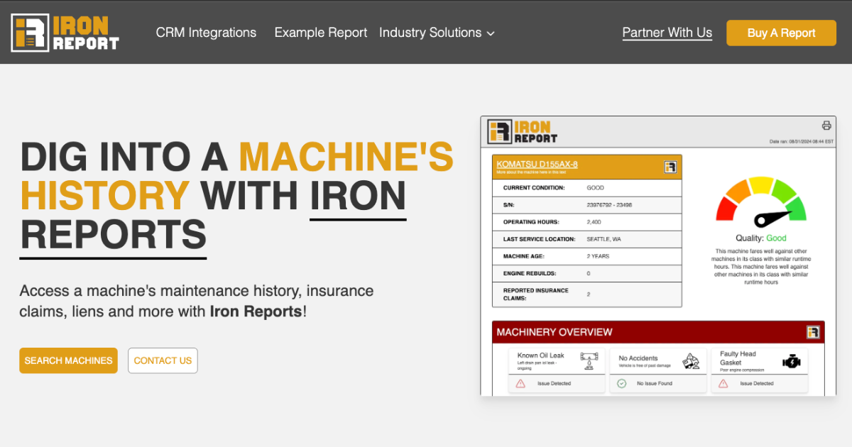 Get integrated with Iron Report